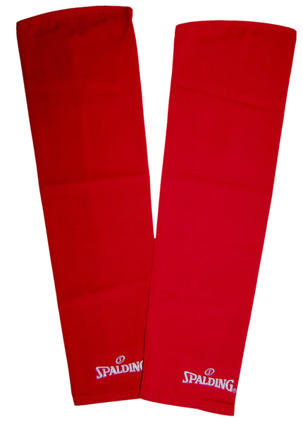 Spalding Shooting Compression Sleeves (Pack of two) - Red - Red/White ...